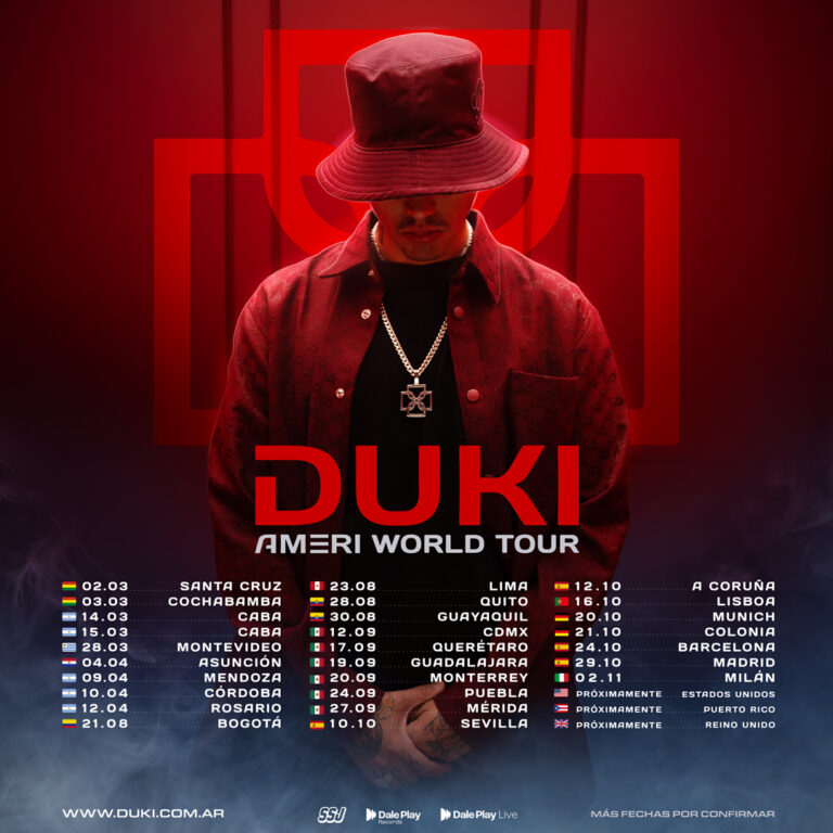 DUKI ANUNCIA “AMERI WORLD TOUR” CON LA CUÁL LLEGA A BOGOTÁ EN 2025 – EL TOP COLOMBIA